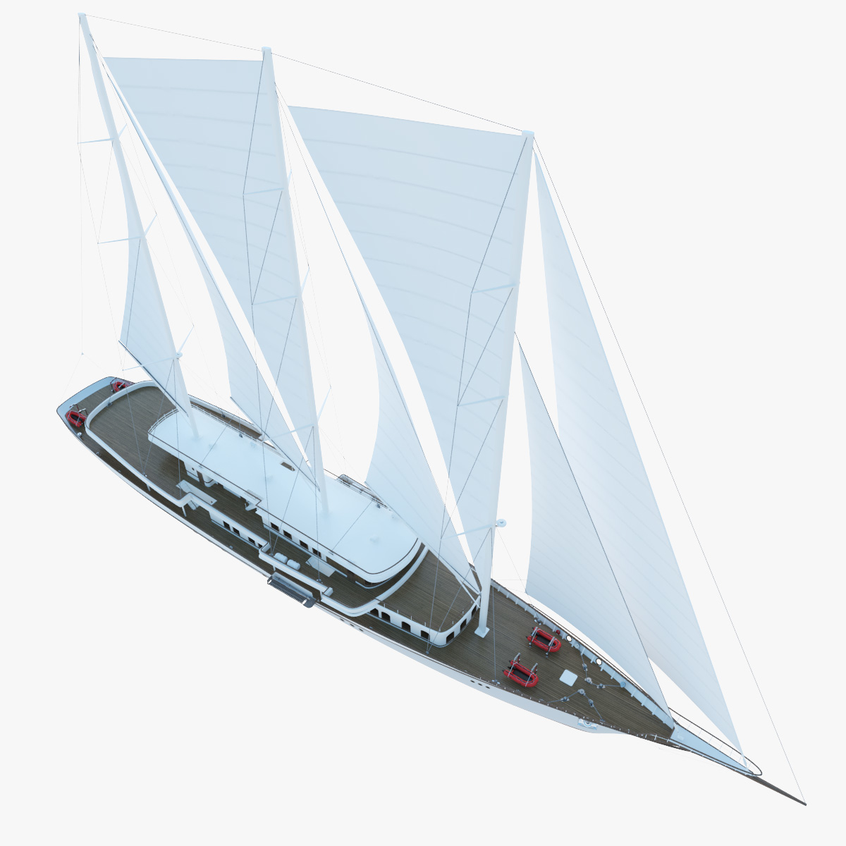 3d model of sailboat yacht sail
