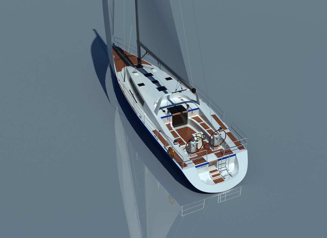 sailing yacht 3d max