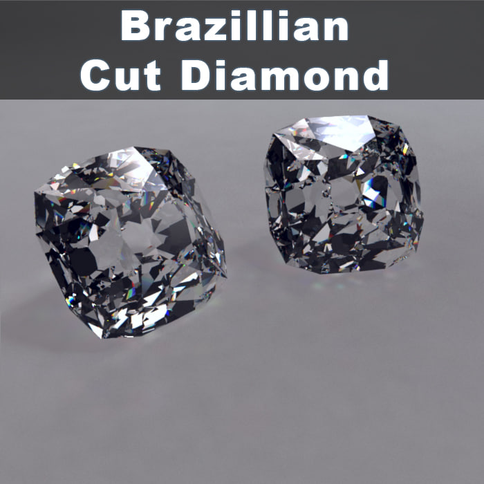 brazilian cut diamond 3d max