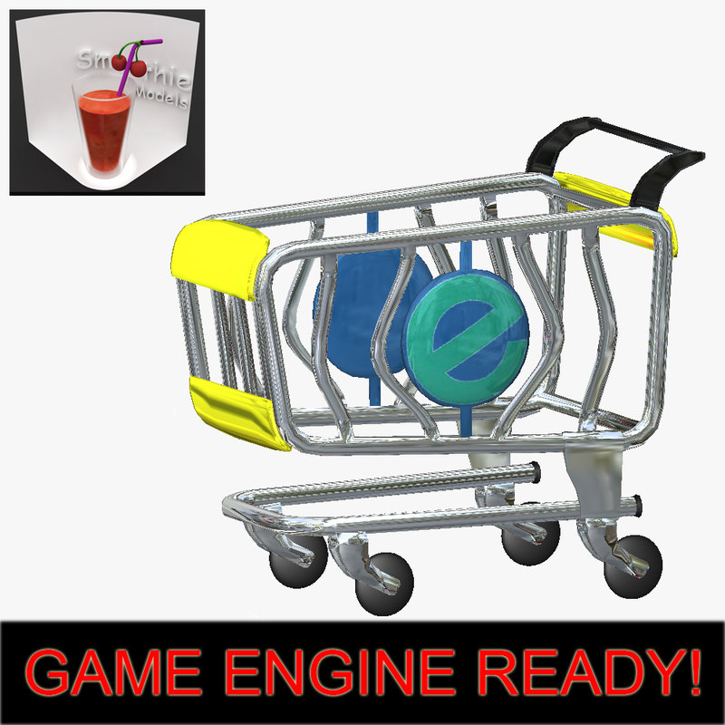 3d model shopping cart