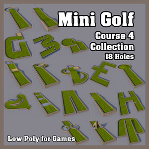 mini golf hole 3d model