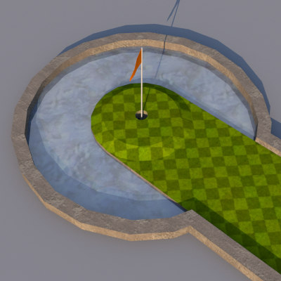 3d model mini golf course 4