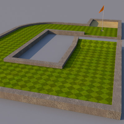 3d model mini golf course 4