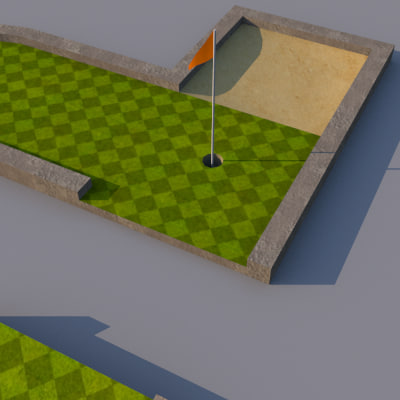 3d model mini golf course 4