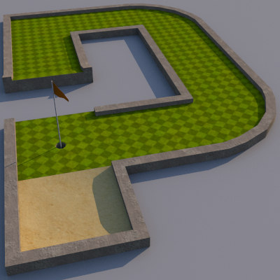 3d model mini golf course 4