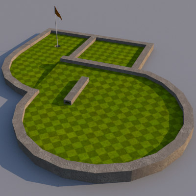 3d model mini golf course 4