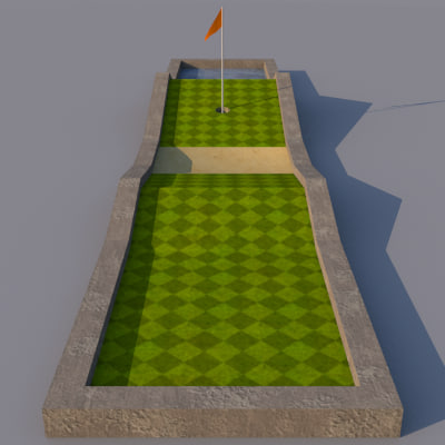 3d model mini golf course 4