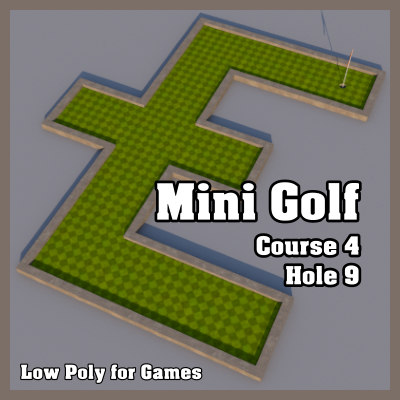 3d model mini golf course 4
