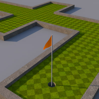 3d model mini golf course 4