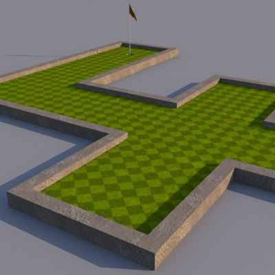 3d model mini golf course 4