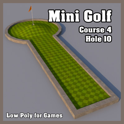 3d model mini golf course 4