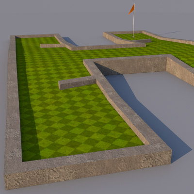 3d model mini golf course 4