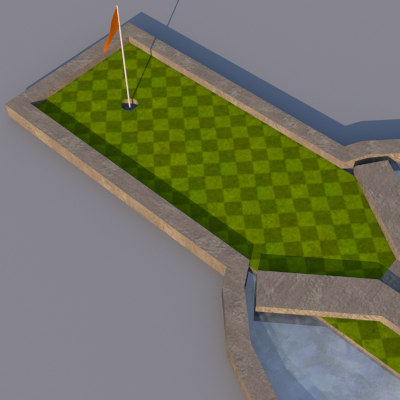 3d model mini golf course 4