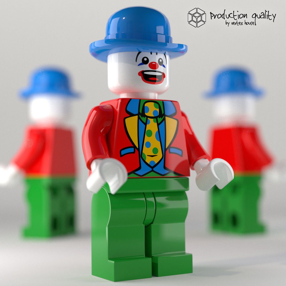 lego clown figure c4d