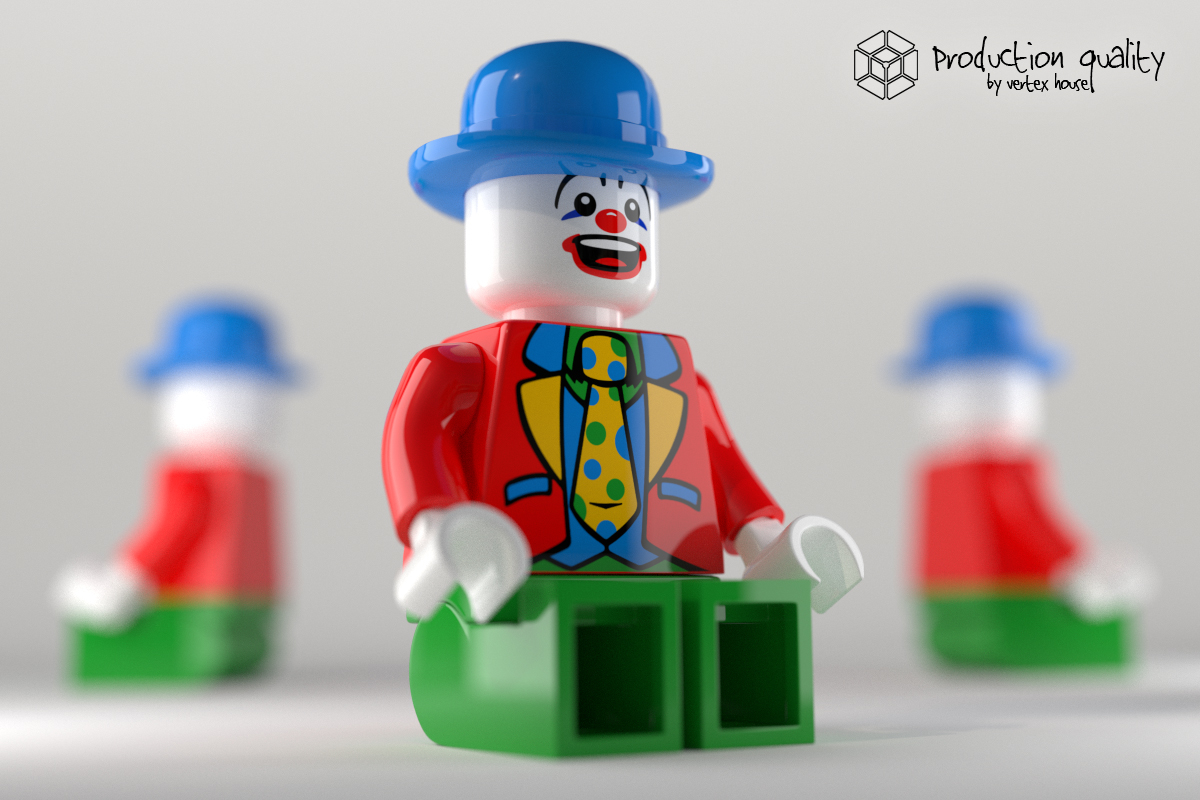 lego clown figure c4d