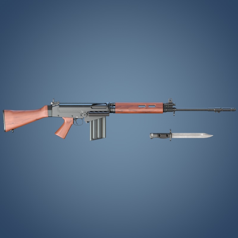 3dsmax fn fal rifle
