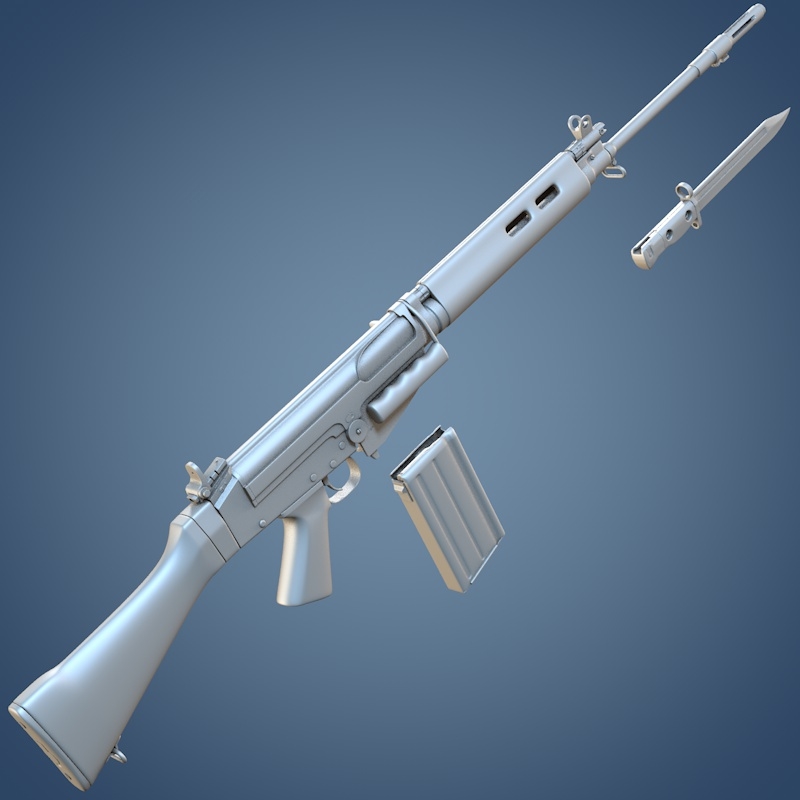 3dsmax fn fal rifle