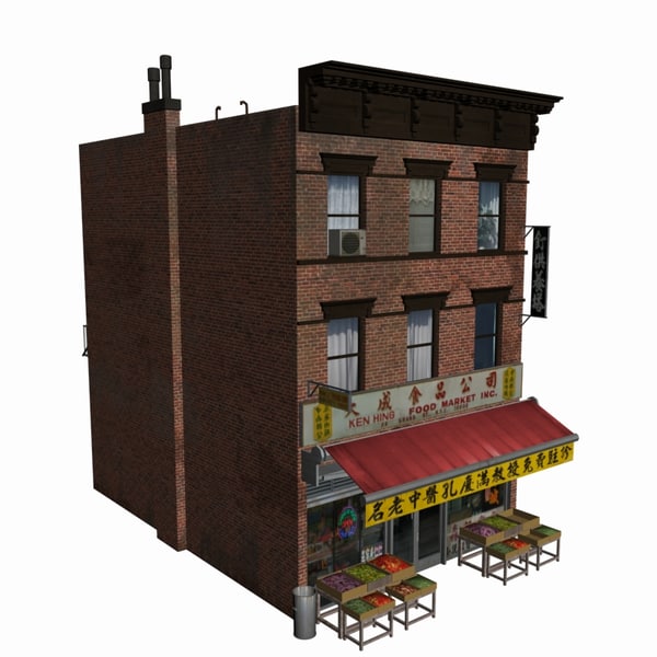 3d model china town building