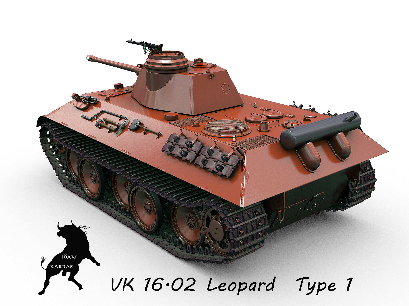 3d model tank vk leopard