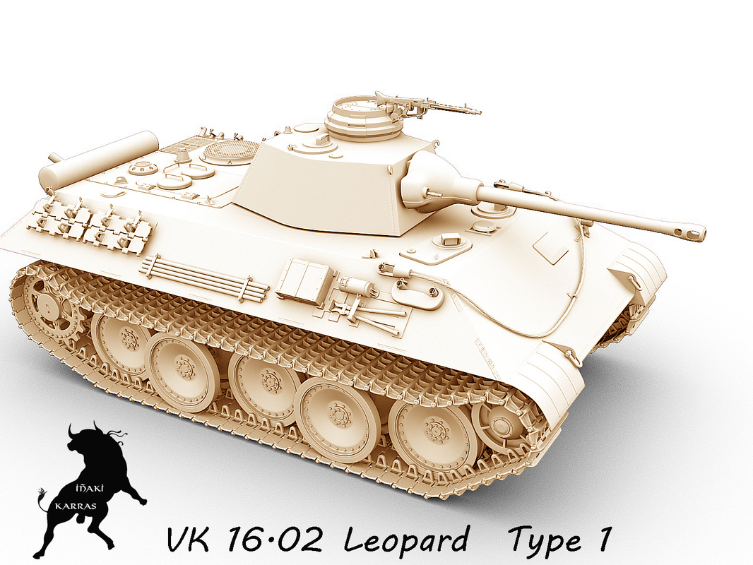 3d model tank vk leopard