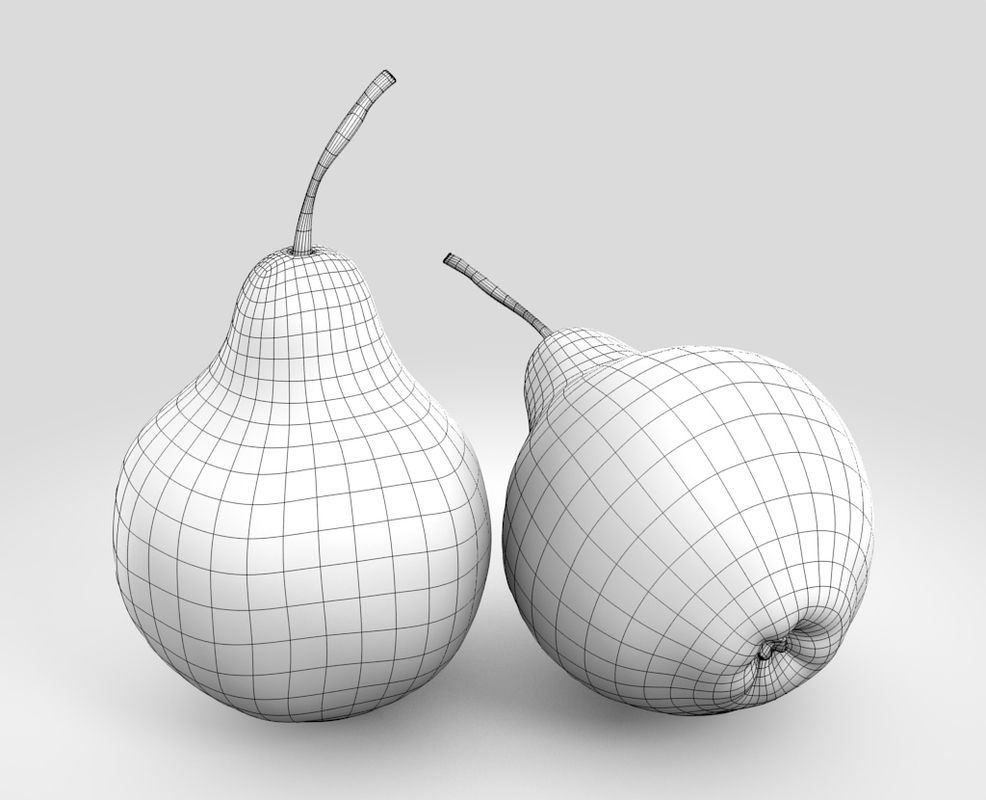 free pears normal 3d model