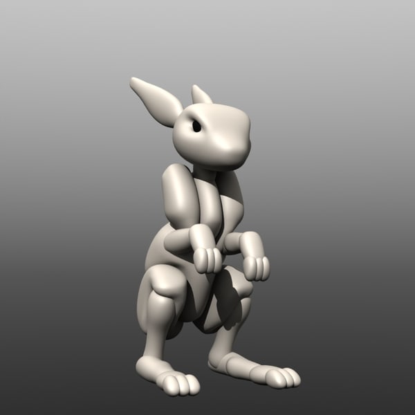 3d model robot bunny