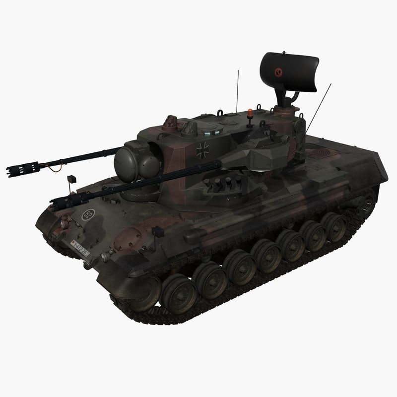 3d model of german army flakpanzer gepard