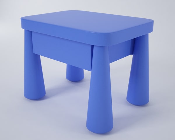 mammut nightstand table ikea 3d model
