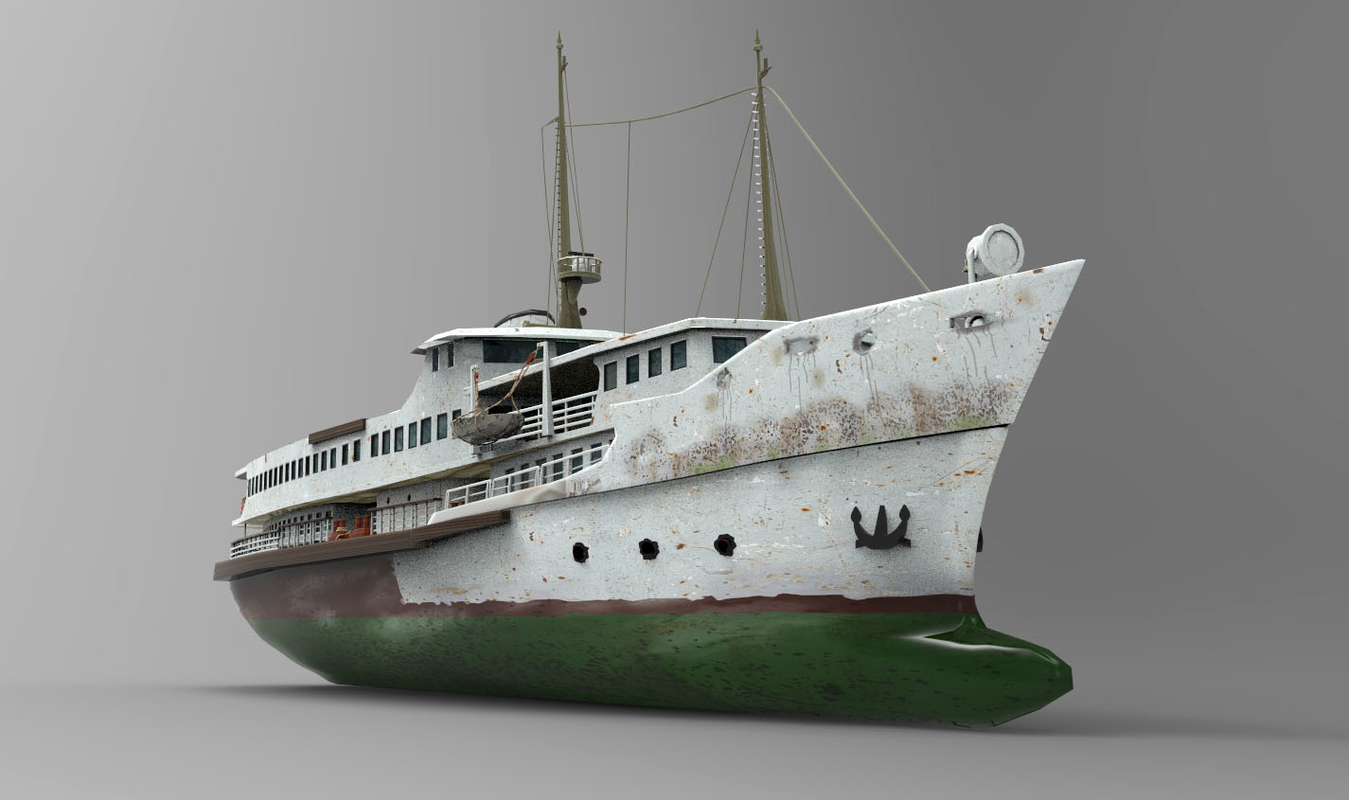 3d model steamboat boat