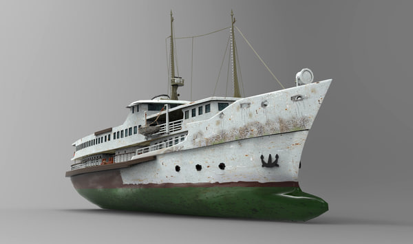 3d model steamboat boat