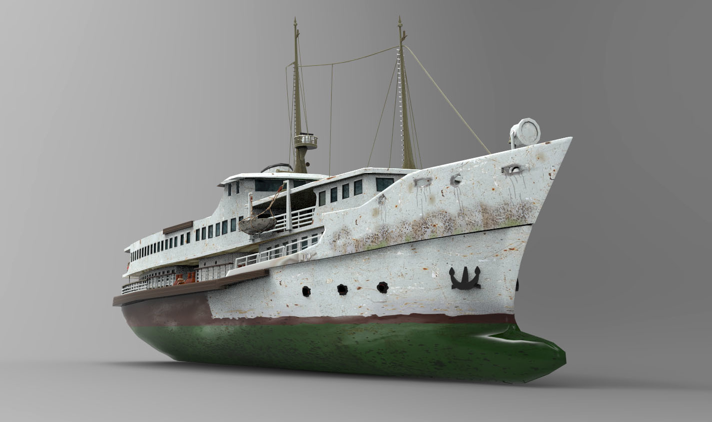 3d model steamboat boat