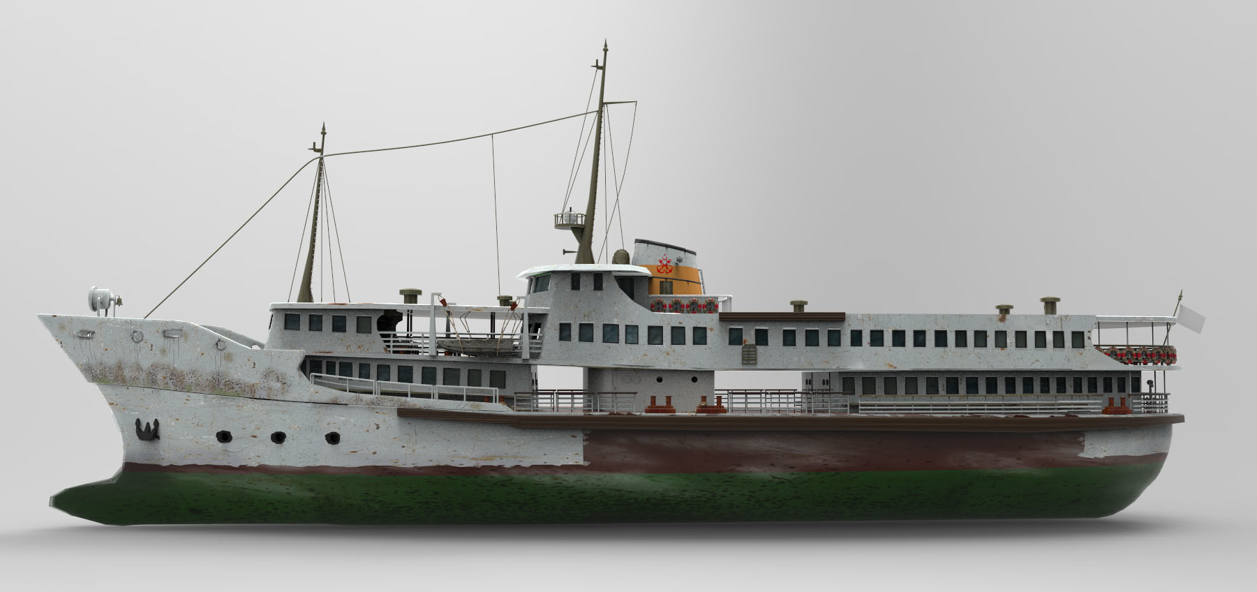 3d model steamboat boat