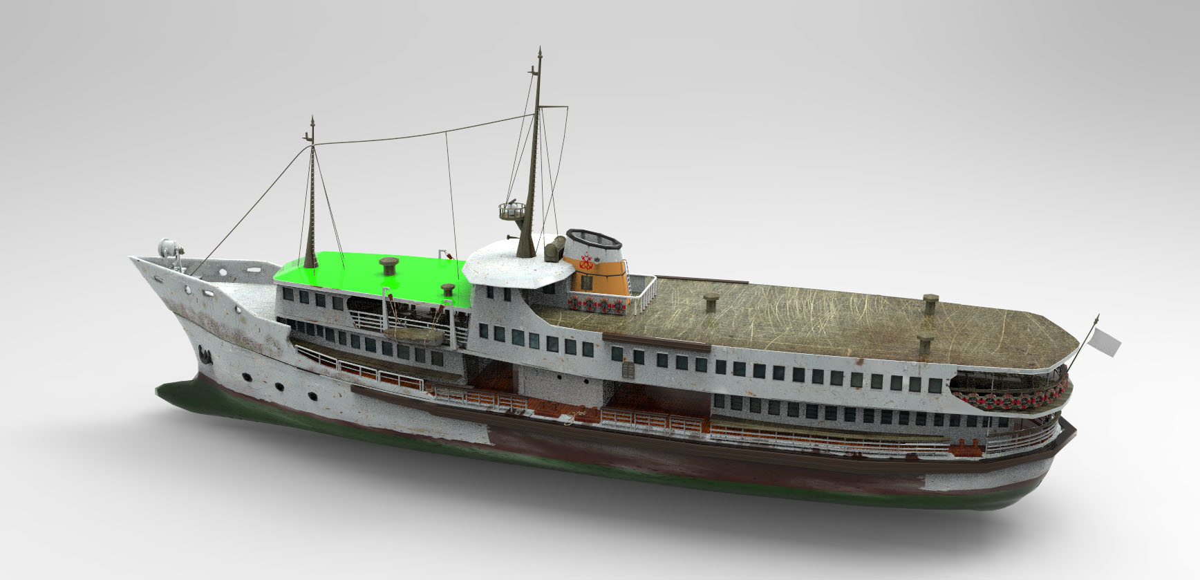 3d model steamboat boat