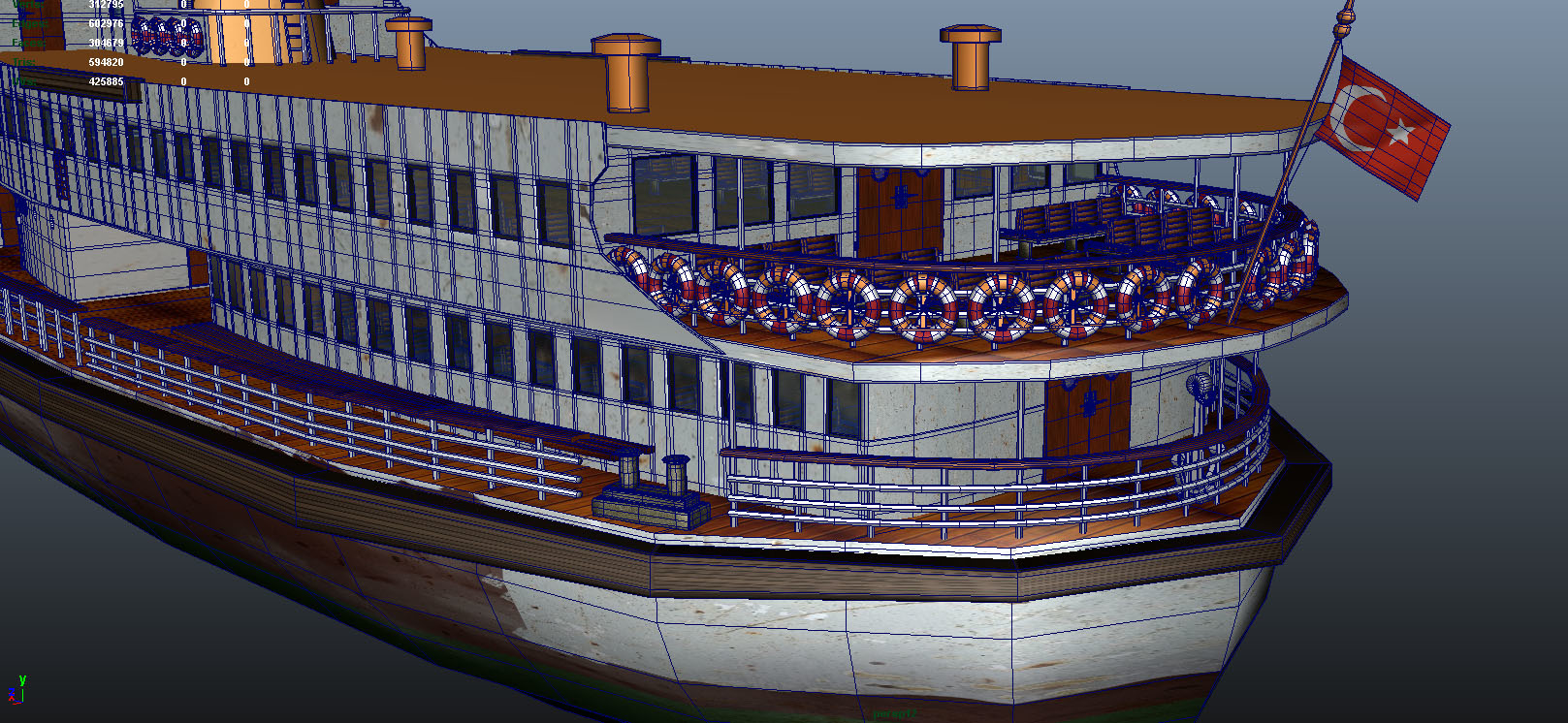 3d model steamboat boat