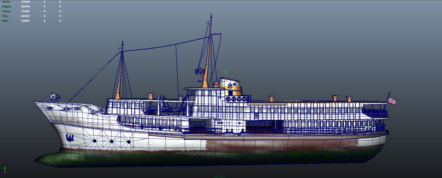 3d model steamboat boat