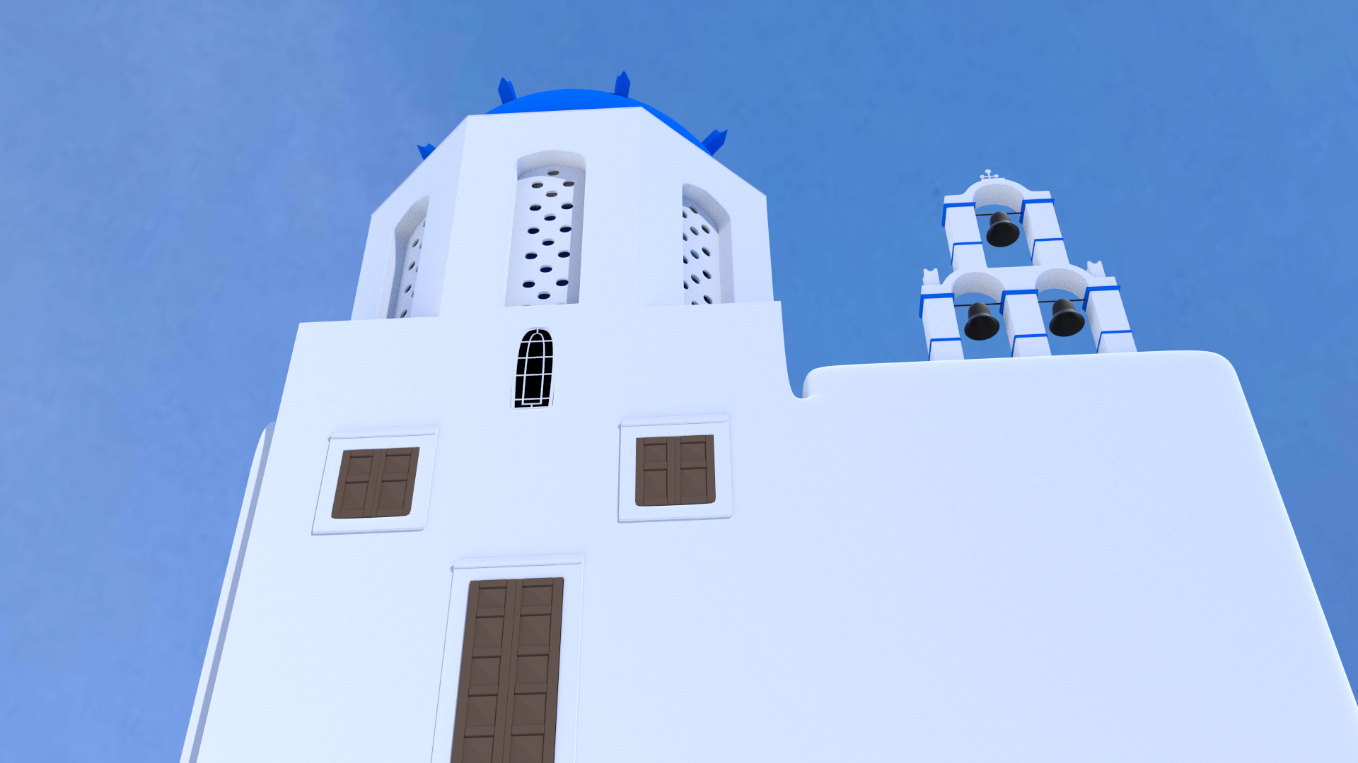 greek church santorini 3d model