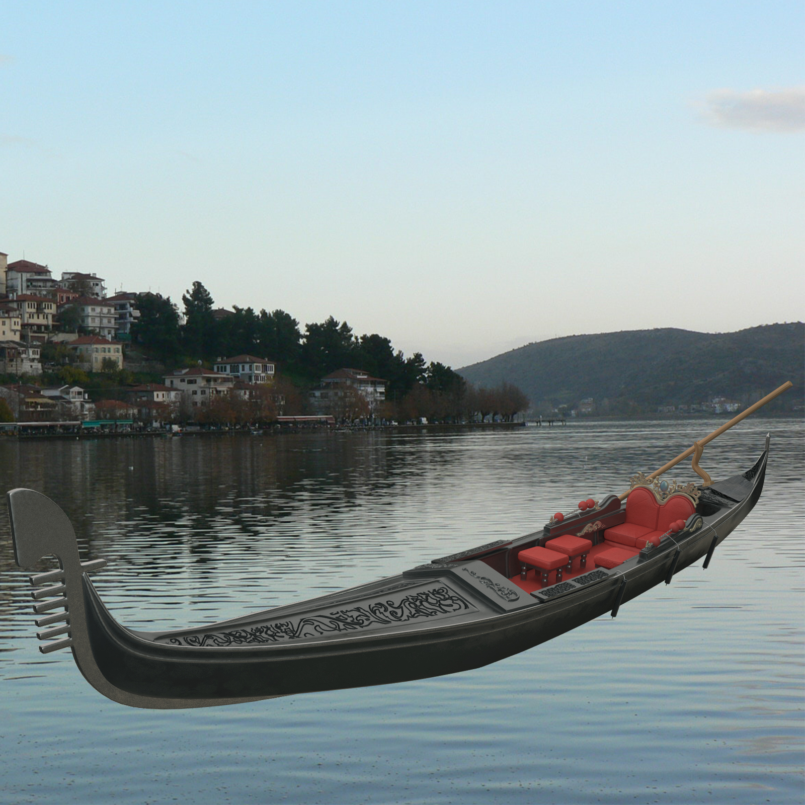 gondola modelled 3d max
