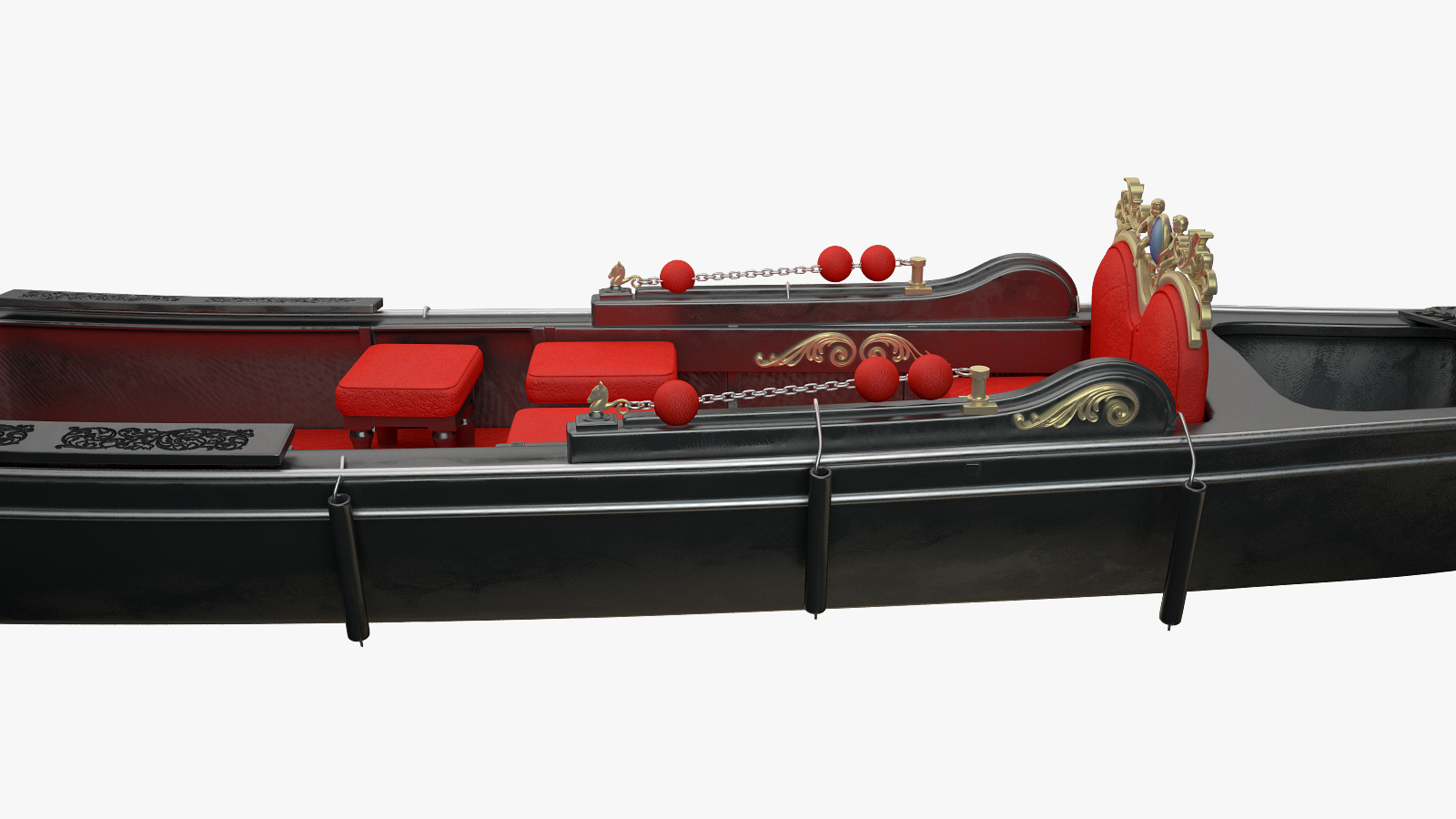 gondola modelled 3d max