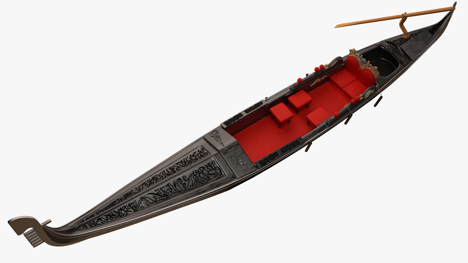 gondola modelled 3d max