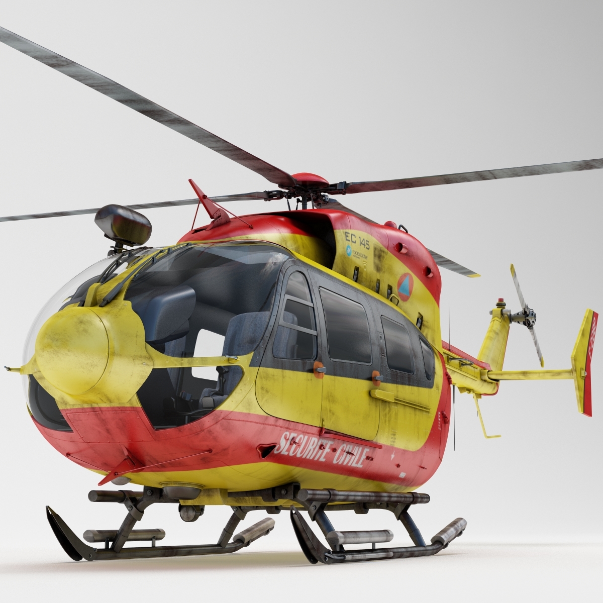 3d eurocopter ec145 2 helicopter