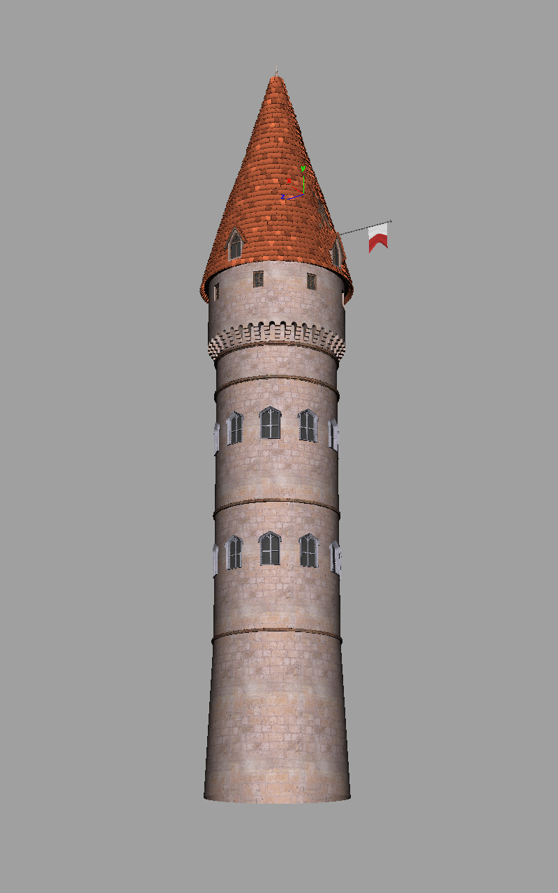 cartoon castle tower 3d ma