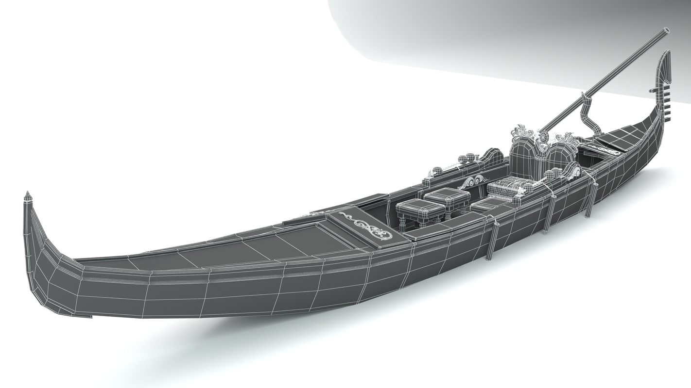 gondola modelled 3d max