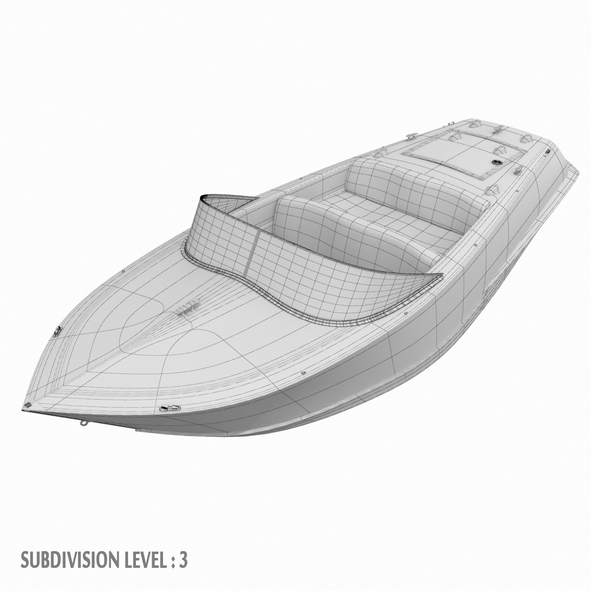boat speedboat 3d model