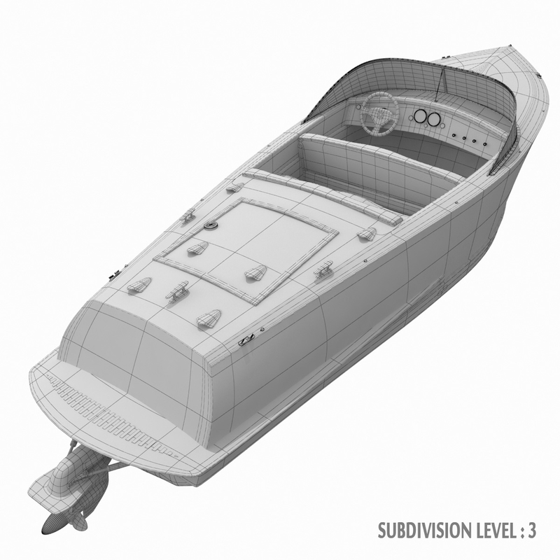 boat speedboat 3d model