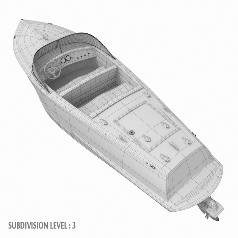 boat speedboat 3d model