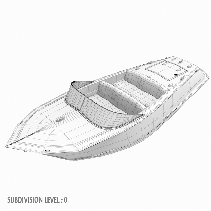 boat speedboat 3d model