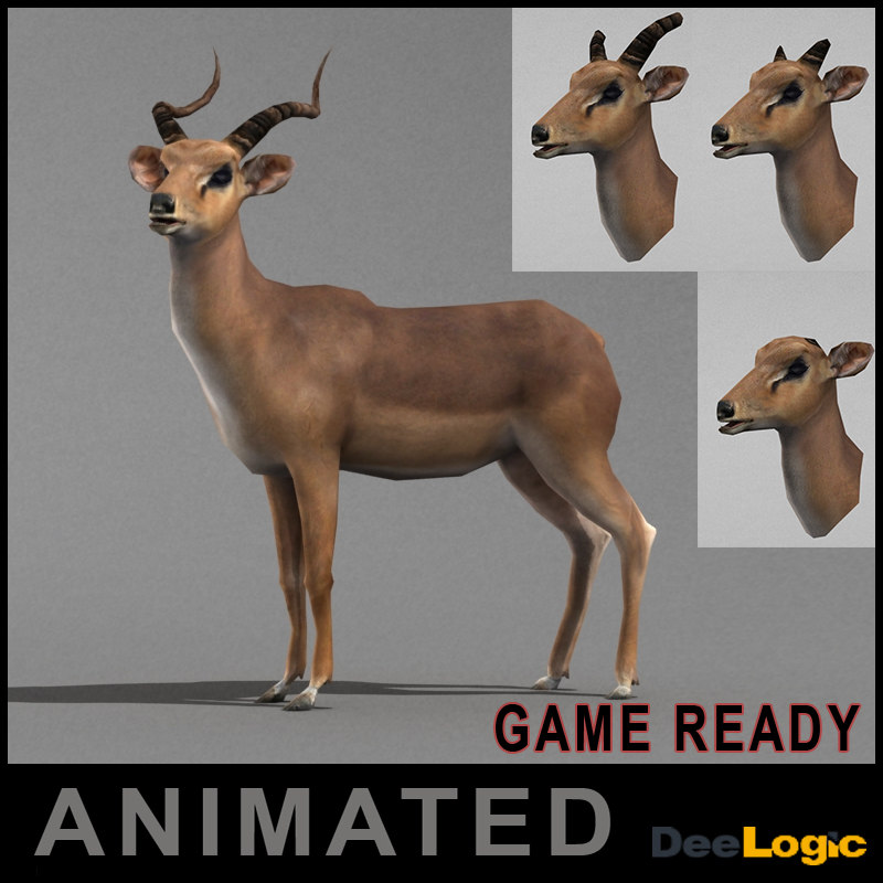 antelope rigged animations 3d max
