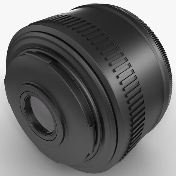 camera lens canon ef 3d model