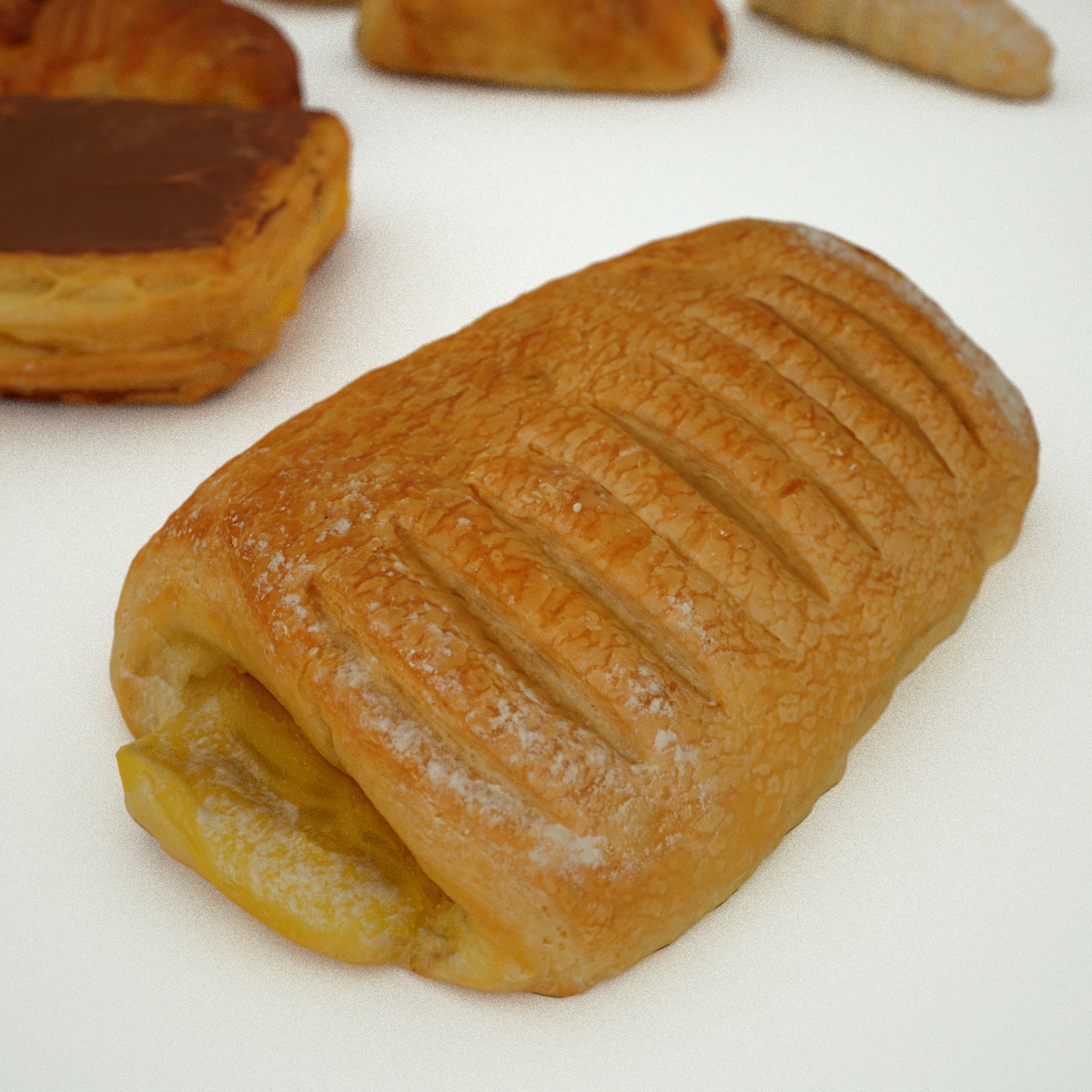 3d model 6 pastry coffeecakes