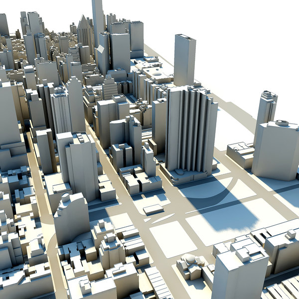 new york manhattan block 3d model